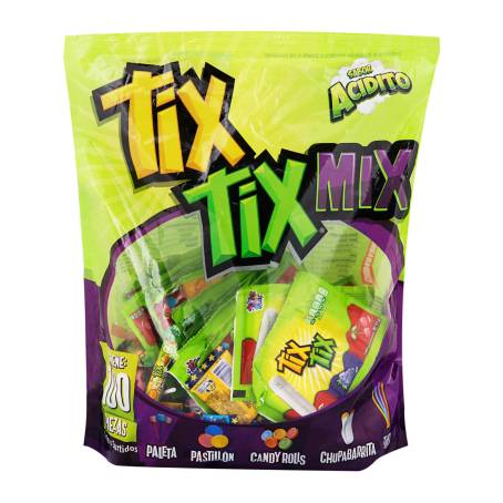 Surtido de Dulces Sonric's Tix Tix Mix Sabor Acidito 100 pzas | Sam's Club